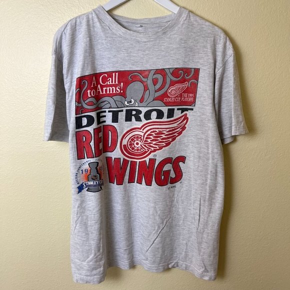 Vintage | Shirts | Vintage 995 Detroit Red Wings Stanley Cup Playoffs ...